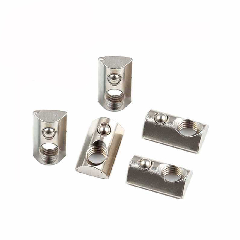 3030 Series T Slot Nut Roll-in Spring Ball- SS304 Loaded Elastic Nut ...